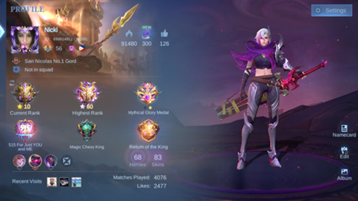 MOBILE LEGENDS - Profile - SHOWROOM